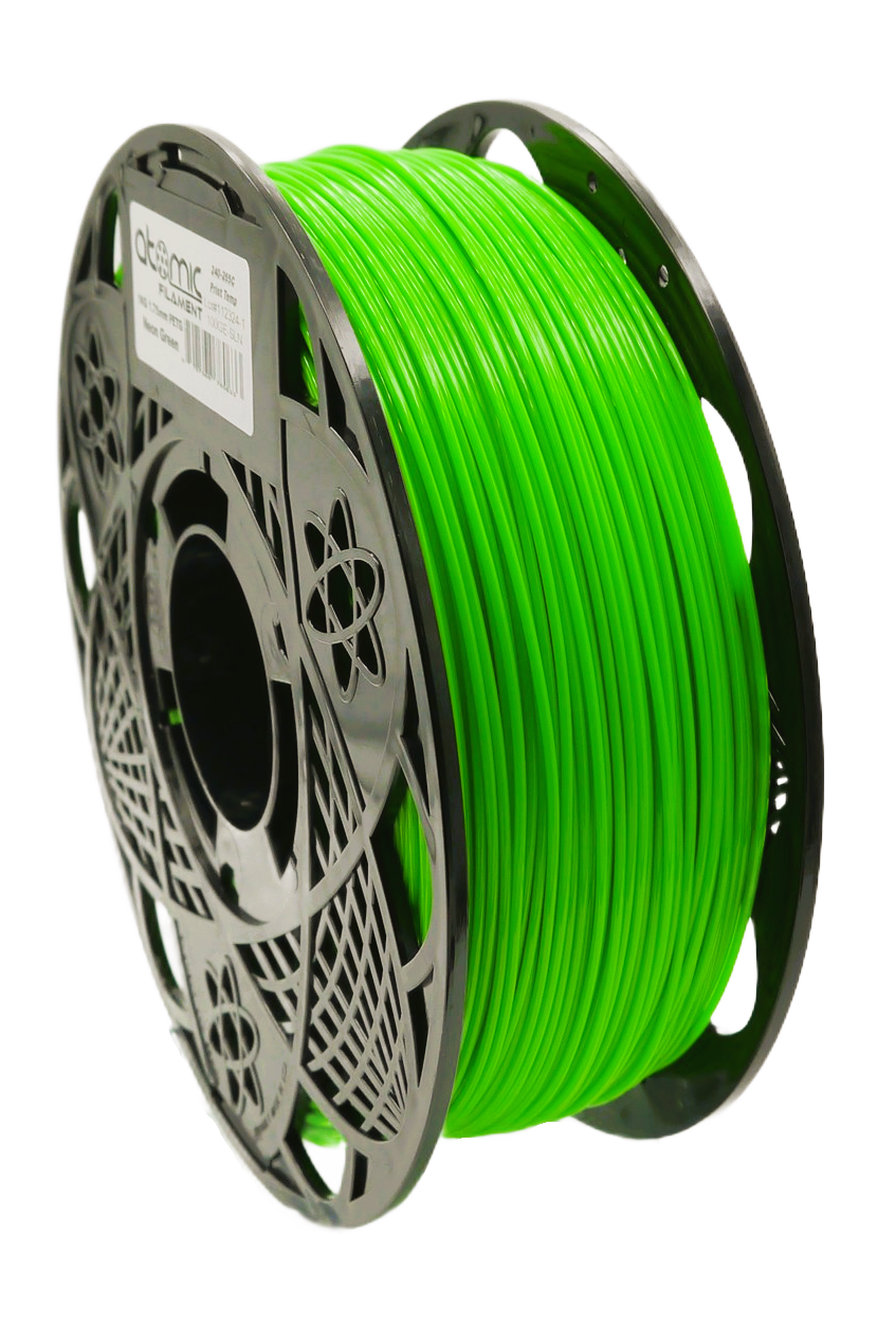 Atomic Filament Neon Green UV Reactive Opaque PETG PRO 1.75mm 1KG