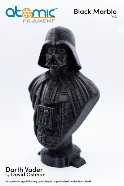 Atomic Filament Black Marble PLA Filament 1.75mm 1KG