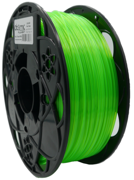 Atomic Filament Translucent Fluorescent Neon Green PETG - UV REACTIVE 1 ...